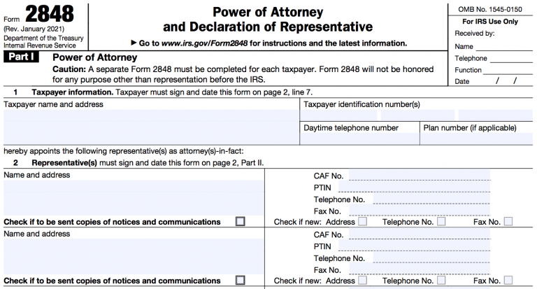 All About IRS Form 2848 - SmartAsset