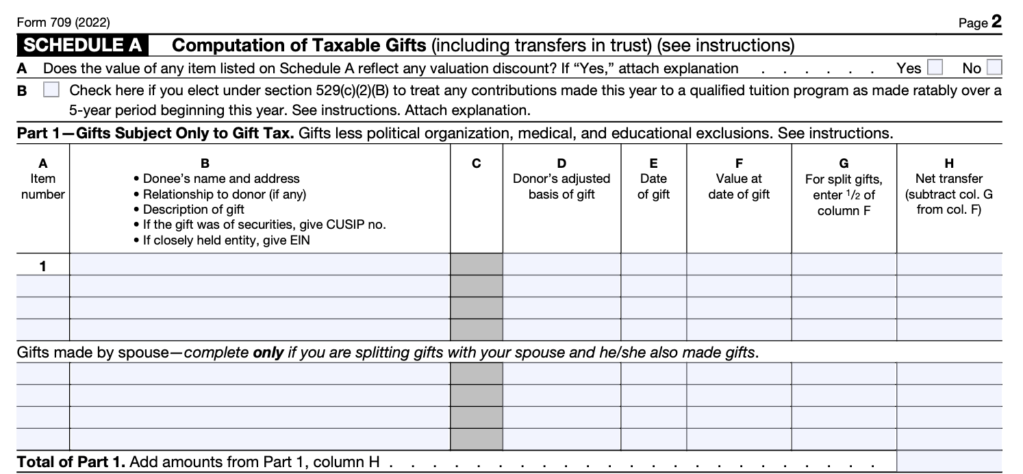 How to Fill Out Form 709: Step-by-Step Guide to Report Gift Tax ...
