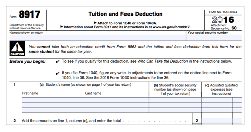 Step-by-Step Guide for Filling out Form 8917 - SmartAsset