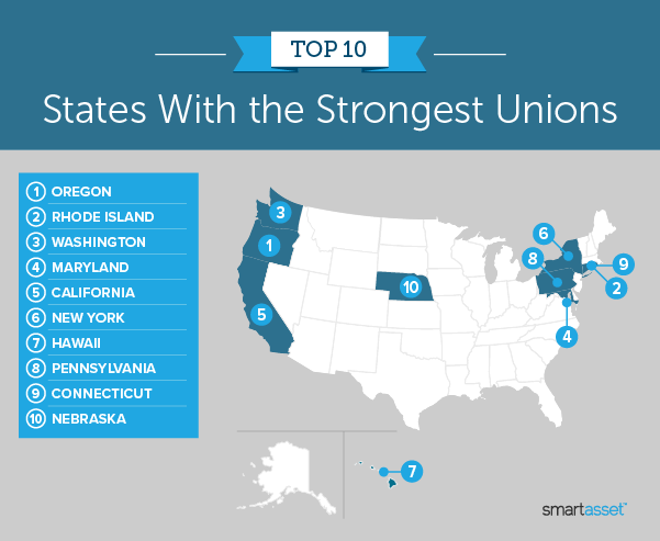 States With the Strongest Unions - 2021 Edition - SmartAsset