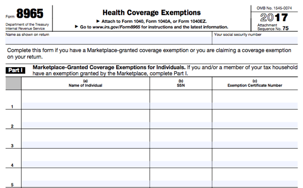 How to Fill Out IRS Form 8965 - SmartAsset